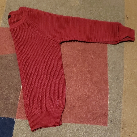 mark. | Sweaters | Burgundy Sweater With Ridge Sleeves | Poshmark